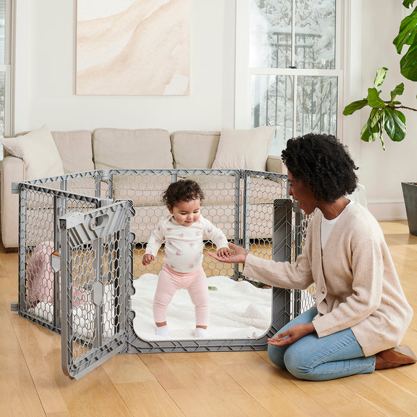 2-in-1 Play Yard and Safety Gate with Door | Regalo Baby