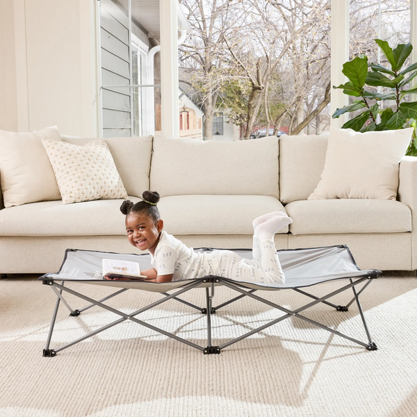 Gray Extra Long My Cot® Portable Toddler Bed™ | Regalo Baby