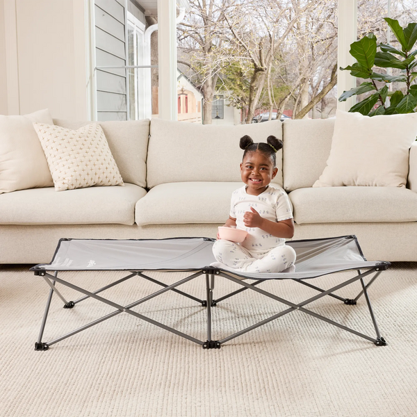 Gray Extra Long My Cot® Portable Toddler Bed™ | Regalo Baby